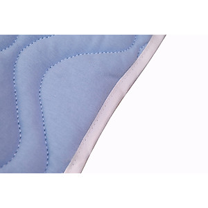 Abstract Quilted Portable Crib Bib Sheet Saver 24.5" X 13" (2 Pack, Blue)