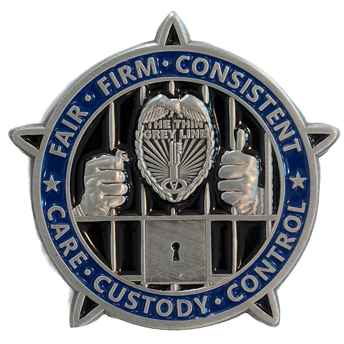 Corrections Officer Challenge Coin Star Shaped