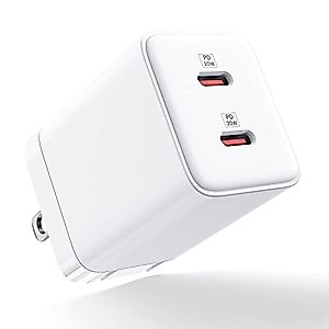 GEEKERA 40W USB C Wall Charger, Dual Port 20W Type C Fast Charger Block, Foldable Power Adapter for iPhone 14 Pro Max/Plus/13/12/Mini, Samsung Galaxy S23/S22/Note 20, iPad Pro/Air/Mini, Support PD PPS