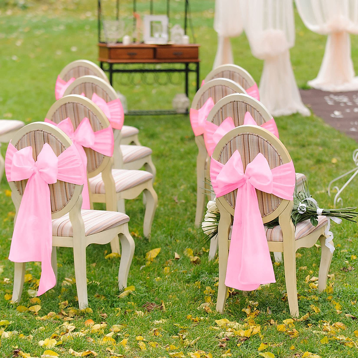 12 Pack Pink Satin Table Runner 12 x 108 Inch Long Silk and Smooth Fabric Table Runner for Party Wedding Banquets Birthday Decorations