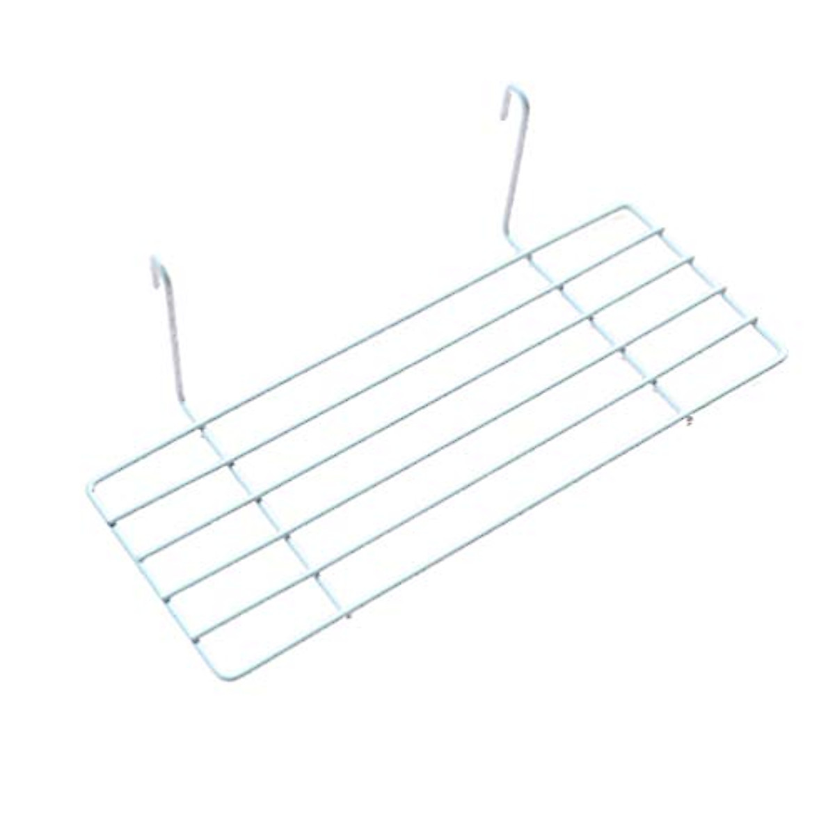 VOSAREA Hanging Straight Shelf for Wire Wall Grid Panel Display Rack Home Room Decor 25x10cm (White)