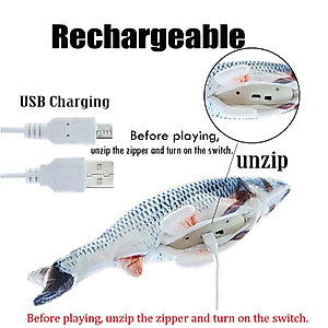 QIAONIUNIU Electric Moving Fish Interactive Plush Toys