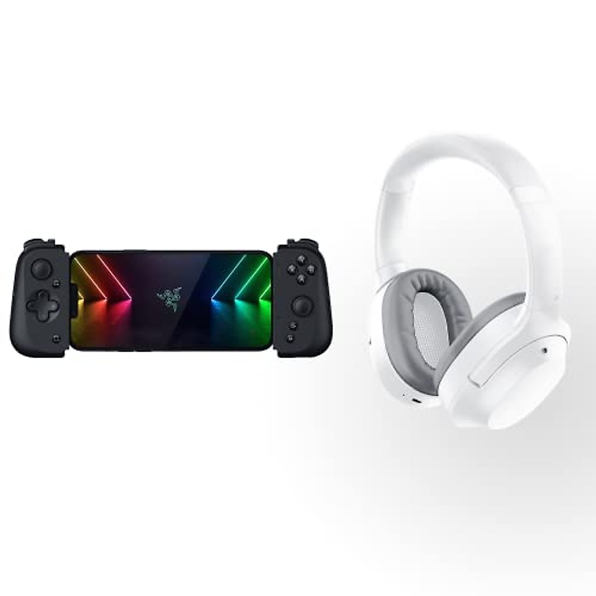 Razer Kishi V2 Mobile Gaming Controller for iPhone Opus X Wireless Low Latency Headset: Mobile Gaming Bundle