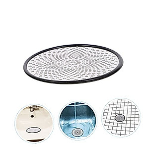 FPVAWKBL Stainless Steel Floor Drain Cover Hair Sink Kitchen Sink Strainer Shower Drain Cover Sink Drain Cover Bathtub Drain Protector Stainless Hair Catcher Bathroom Drain Covers Filter, Silverx5pcs
