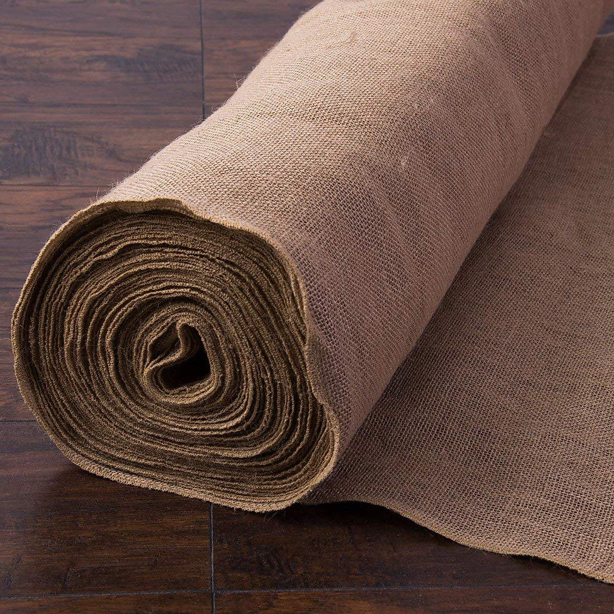 AK TRADING CO. 36 x 100ft All Natural Jute Burlap Aisle Runner - Natural