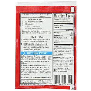 McCormick Spaghetti, Thick & Zesty, 1.37 Ounce (3 Pack)