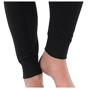 Fruit of the Loom Women's Micro Waffle Thermal Bottom, Large, Black
