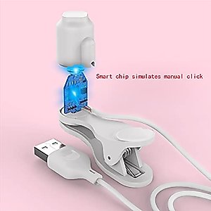 HLS Laluney Auto-clicker Device for Mobile Phone and Tablet Computer Screen,Adjustable Speed Simulated Finger Clickier(2 Packs) (White)