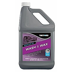 Thetford Premium RV Wash and Wax, Detergent and Wax for RVs / Boats / Trucks / Cars - 1 Gallon - Thetford 32517