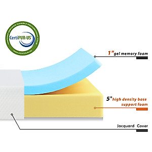Capacmkseh 6 inch Twin XL Size Mattress, Memory Foam Mattress for Pressure Relief, Medium Firm Mattress Zoned Pressure Relief Pad Mattresses, Bed in a Box, CertiPUR-US Certified Fiberglass Free