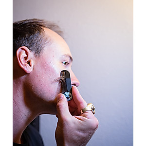 THE VINTAGE GROOMING CO. Death Grip Extra Strong Hold Mustache Wax and Death Grip Mustache Keychain Comb Set