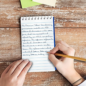 Alitte Small Notebooks, Spiral Notepads 3x5 - (Pack of 10) Pocket Notebook, Memo Pads For Home, Office, College, School - Lined College Ruled Paper - 5 Colored Notebooks, 75 Sheets Per Notebook
