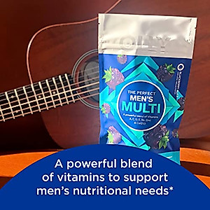 OLLY Men's Multivitamin Gummy, Immune Support, Vitamins A, C, D, E, B, Lycopene, Zinc, BlackBerry, 60 Day Supply - 120 Count