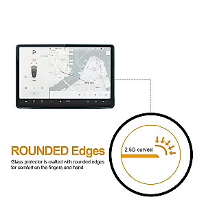 Supershieldz Designed for Tesla Model 3 and Model Y (15 inch) Tempered Glass Screen Protector, 0.33mm, Anti Scratch, Bubble Free