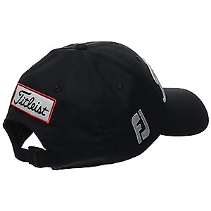 Titleist Men's Standard Tour Performance Golf Hat, Black/White, One Size