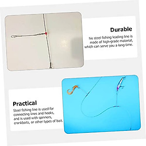 BESPORTBLE 50 Pcs Wire Convenient Leaders Cord Holders Connect Tackle Lures Snowmobile Dolly Wire Leaders baits Metal Brackets Fish Leaders Electric Wire Tensile Steel to Rotate