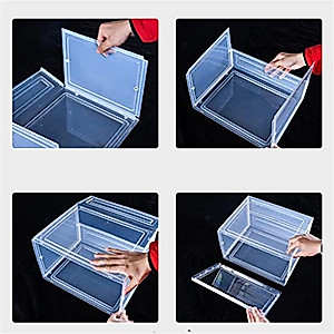 WALNUTA Clear Plastic Shoe Box with Magnetic Closure Stackable Storage Case Shoe Organizer Collection Display for Men Women (Color : B)