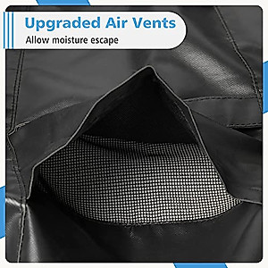 GASPRO Heavy Duty Waterproof Fire Pit Cover for 22-32 Inch Round Fire Bowls, with 600D Durable Oxford Fabric Material, 32" Dia x 13.5" H"