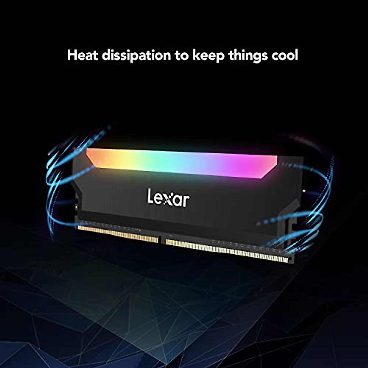 Lexar Hades RGB 32GB (2x16GB) DDR4 RAM 3600MHz CL18 Desktop Memory LD4BU016G-R3600UDLH