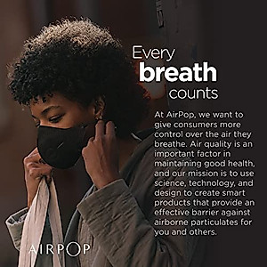 AIRPOP Light SE KN95 Face Masks 4 Pack, Reusable Washable 4-Layer Face Coverings, Contoured Fit, Lightweight Design, Adults/Kids Face Masks for Repeated Wear - Black