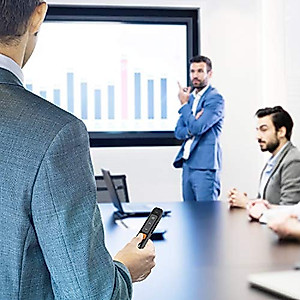 Wireless Presenter, AMERTEER RF 2.4GHz USB and Type-C Presentation Remote with Hyperlink &Volume Control PowerPoint Remote Clicker for Mac Book/Air/Pro