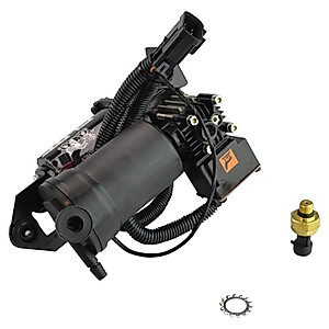 TRQ Air Ride Suspension Compressor with Dryer & Rear Shock Absorber 3 Piece Kit Set for 2007-2014 Cadillac Escalade / 2007-2014 Chevy Suburban/Tahoe/Avalanche/GMC Yukon New