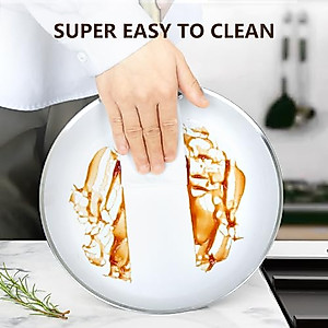 COOKSMARK Nonstick Ceramic Cookware Set, 10 Pieces White Pots and Pans Set with Glass Lids & Stainless Steel Handles, Induction Cookware Set & Dishwasher Oven Safe, Scratch-Resistant