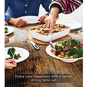 MIERES Dining Table Set for 4-5pcs Kitchen Room Dinette Furniture, Compact Space | Sturdy Metal Frame | Easy Assembly, Height 32.7'', Ideal for DiningRoom | Breakfast Nook, Rustic Brown, 5pcs