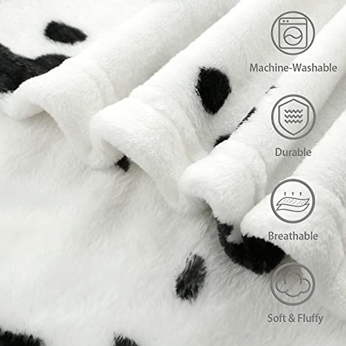 Cow Blanket for Kids Girls Boys Flannel Cow Blanket Print Soft Lightweight Cow Blankets and Throws for Sofa Couch Bed (39''x49'')