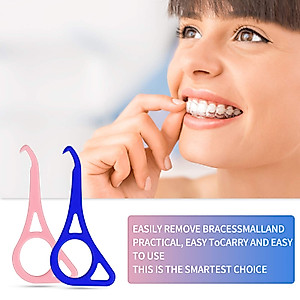 Clear aligner removal tool-invisible removable braces, invisible aligner remover-aligner remover-fixer remover (dark blue + pink)