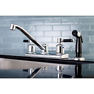 Kingston Brass FB122DKL Kaiser 8" Centerset Kitchen Faucet, Polished Chrome