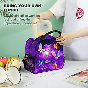 Wuetduz Cow Lunch Bag, Cute Small Pink Cow Print Lunch Box for Girls Women with Strap Insulated Reusable Strawberry Lunch Bags for Kids School Work Picnic