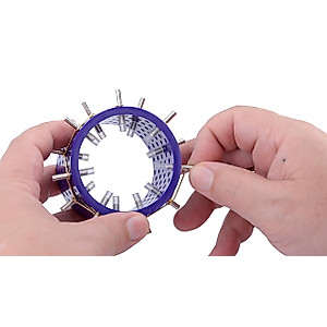 Artistic Wire 3D Bracelet Jig, with 20 Pegs 22 mm / 0.86 in, L x 4 mm / .15 in, O.D. and Holder Tubes