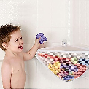BRALF Bathroom Toy Storage,Organiser Net,Organizers for Bathroom Baby Bath Bathtub Toy Holder Storage Net Mesh Bag Organizer,Bath Toy Organizer with Strong Suction Cups Bathtub Toys Holder