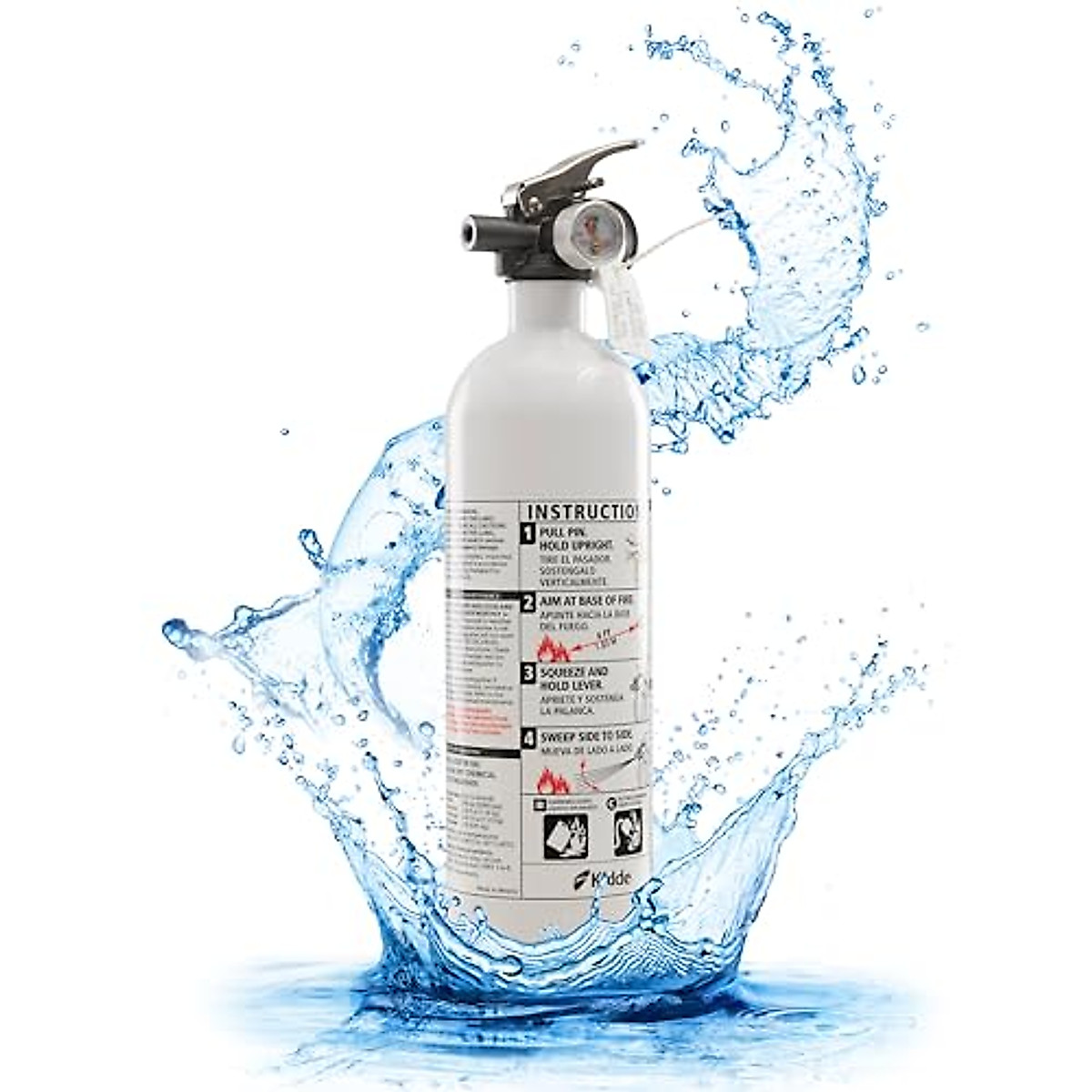 Kidde Mariner PWC Marine Fire Extinguisher for Boats, 5-B:C, 3.3 Lbs., Coast Guard Approved, Mounting Bracket (Included), White