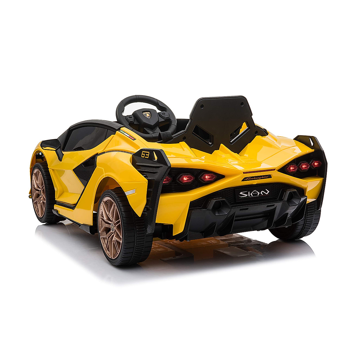 Best Ride On Cars Lamborghini Sian, 12V Battery Powered Ride On Car, Yellow