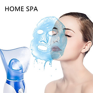 Face Steamer for Facial Deep Cleaning, Facial Steamer for Women, 2 Modes Nano Ionic Facial Steamer for Unclogs Pores, Hydrating, Blue(Include Blackhead Remover Kit, Brush, Headband)