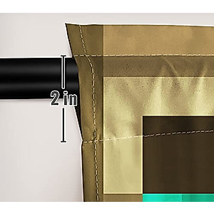 Allenjoy Pixelated Bookshelf Children Window Curtains for Boy Girl Baby Kids Room Bedroom Nursery Toddler Home Office Decor Decorations Durable Fabric Machine Washable 82 in x 84 in