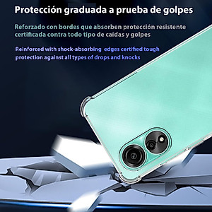 USTIYA Case for Oppo A78 4G Clear TPU Four Corners Protective Cover Transparent Soft