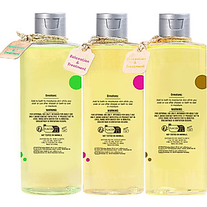 Autumn Shower Bath and Body Oil Oil with Sweet Almond Oil Jojoba Oil, Shea Butter & Rose Water & Coconut Bath Oils Mother's Day Gift for Women, Multiuse Oil for Hair & Dry Skin 26.4 fl oz (Pack of 3)