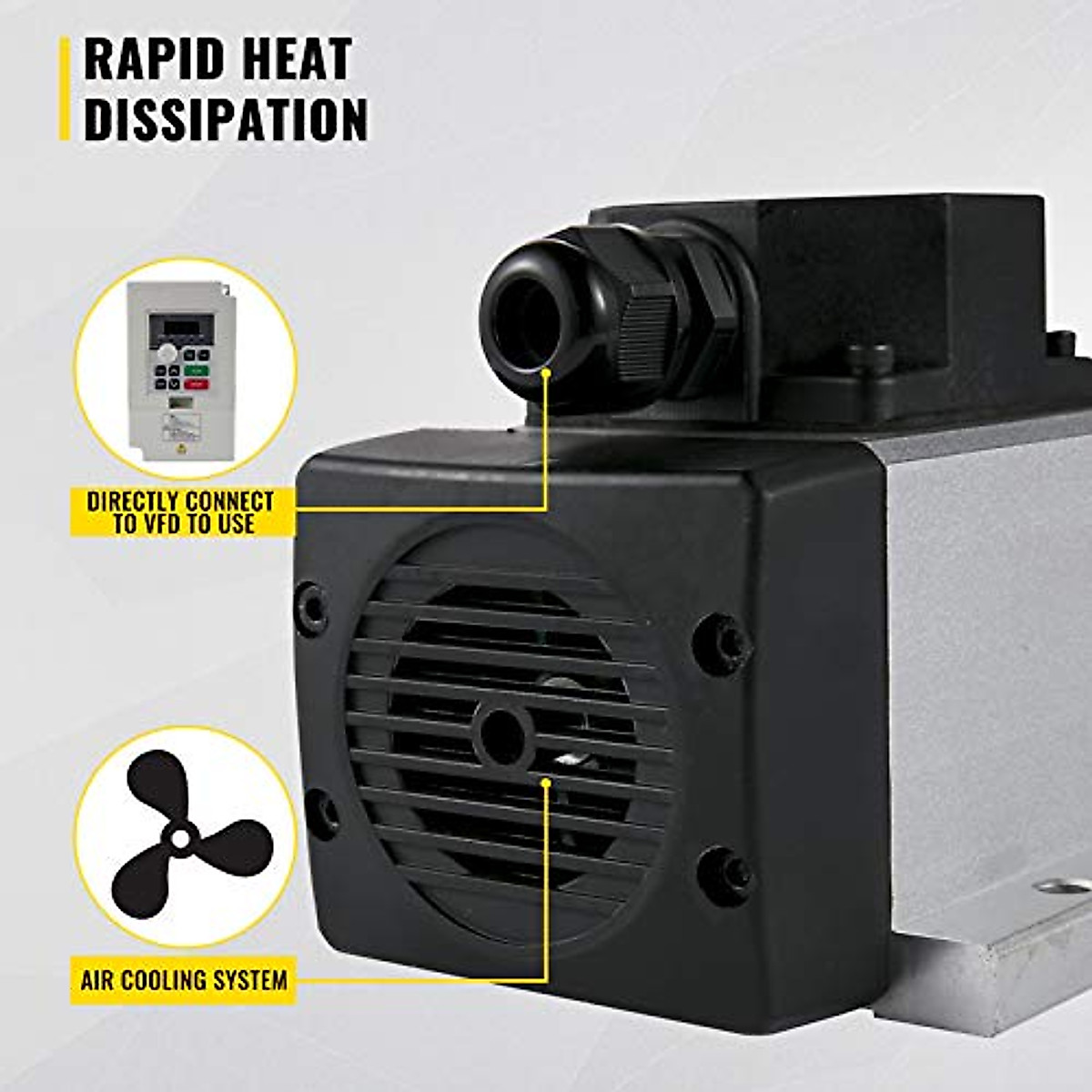 VEVOR 2.2KW Air Cooled CNC Spindle Motor - High Performance