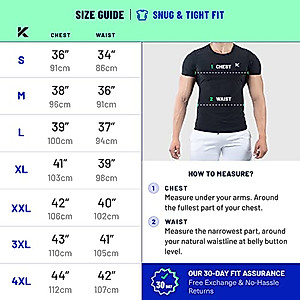 Kewlioo Men's Sauna Suit Shirt - Heat Trapping Sweat Compression Vest, Shapewear Top, Gym Exercise Versatile Heat Shaper Jacket (Black, M)