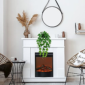 CEWOR 3 Pack Fake Hanging Plants Artificial Potted Plants Small Faux Hanging Vines in Pots for Indoor Outdoor Office Room Decor(Green)