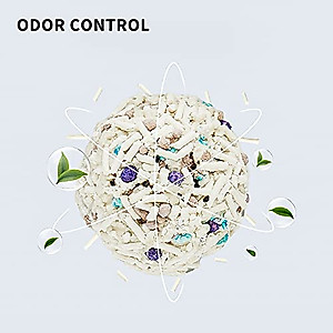 PETKIT 5 in 1 Mixed Cat Litter, Flushable, Odor Free, Activated Carbon, Ultra Absorbent and Fast Drying Tofu Cat Litter (Two-Packs)