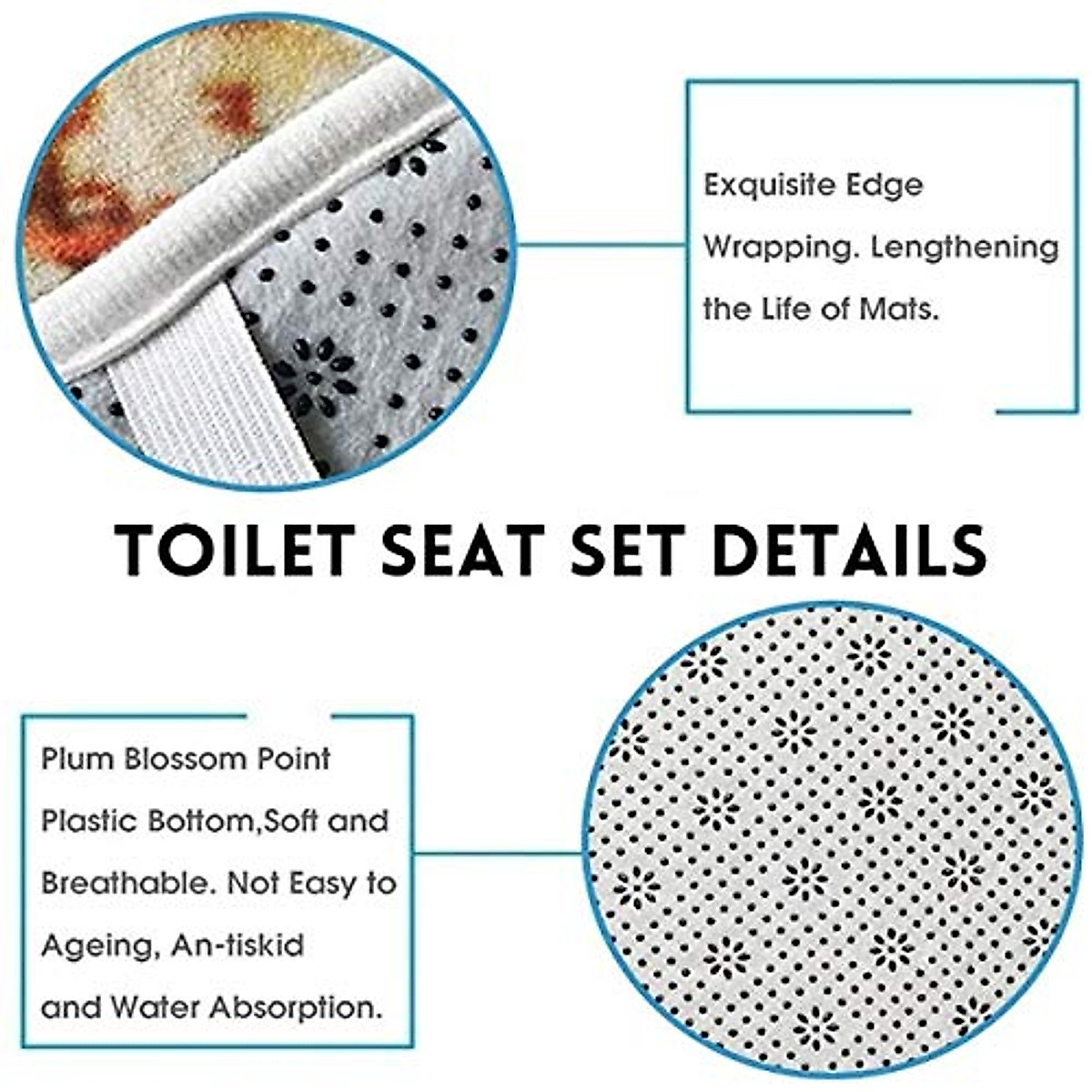 MrLYouth Red Rose Shower Curtain Sets with Non-Slip Rugs,Bath Mat,Toilet Lid Cover and 12 Hooks,Waterproof Polyester Modern Style Flower with Water Pattern Bath Sets Bathroom Decor 4Pcs