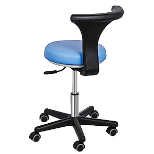 GUNEL Rolling Stool Task Chair Dental Stool Dental Assistant Chair Height Adjustable Dentist Chair with Backrest for Office Kitchen Medical Dentist Shop Lab and Home
