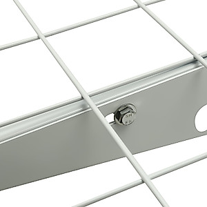 2PCS Garage Storage Racks 2 x 4 ft Garage Shelving Wall Mounted Heavy Duty Garage Storage Shelves Steel Garage Organizer Shelf with Hooks Garage Wall Floating Rack for Shop (White)