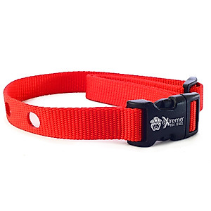 Red Heavy Duty Nylon Replacement Dog Collar Strap with RFA-67 Batteries - Compatible with Most PetSafe In-Ground and Wireless Fence Receiver Collars (Bundle 2)