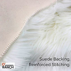 Faux Fur Fluffy Sheepskin Rug for Home Decor - Couch/Chair Covers Furry Area Rug for Living Room/Bedroom Decor - White (2x3 Feet)