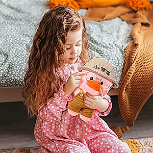 6 Pcs 12 Inch Duck Stuffed Animals Clothes Duck Clothes Accessories Include Cute Clothes Glasses Hat Kawaii Plush Doll Clothes for Ducks Dress up DIY Gift(Vintage Style)